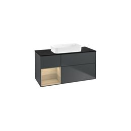 Villeroy & Boch V&B Waschtischunterschrank Wandbeleuchtung Finion 120x60 cm, Reg re Oa ven, md bl. m Lac ; Villeroy & Boch (G702PCHG)