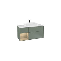 Villeroy & Boch V&B Waschtischunterschrank Wandbeleuchtung Finion 120cm, Pl w m, Reg li Oa ven, Oli. m Lac ; Villeroy & Boch (G411PCGM)