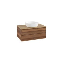Villeroy & Boch V&B Waschtischunterschrank ohne Frontstruktur -Beleuchtung Antao 80x36x50cm, WBP-farbe hon. Oa, w. walnut ; Villeroy & Boch (L19011HM)
