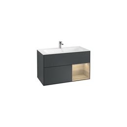 Villeroy & Boch V&B Waschtischunterschrank Wandbeleuchtung Finion 99,6x59,1cm, Reg re Oa ven, md bl. m Lac ; Villeroy & Boch (G040PCHG)