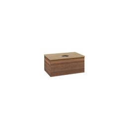 Villeroy & Boch V&B Waschtischunterschrank mit Frontstruktur Antao 80x36x50cm, WBP-farbe hon. Oa, w. walnut ; Villeroy & Boch (K30111HM)