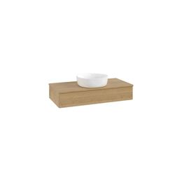 Villeroy & Boch V&B Waschtischunterschrank ohne Frontstruktur, mit Beleuchtung Antao 100x19x50cm, WBP-farbe hon. Oa, hon. oak ; Villeroy & Boch (L09011HN)
