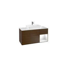 Villeroy & Boch V&B Waschtischunterschrank Wandbeleuchtung Finion 120cm, Pl wh. m, Reg re glo wh., wal ven ; Villeroy & Boch (G421GFGN)
