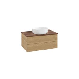 Villeroy & Boch V&B Waschtischunterschrank ohne Frontstruktur -Beleuchtung Antao 80x36x50cm, WBP-farbe w. wal, honey oak ; Villeroy & Boch (L19012HN)