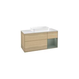 Villeroy & Boch V&B Waschtischunterschrank Wandbeleuchtung Finion 120x60 cm, Reg re Oli. m Lac, Oak Veneer ; Villeroy & Boch (G711GMPC)