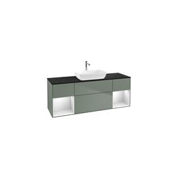 Villeroy & Boch V&B Waschtischunterschrank Finion 160cm, Pl b m, Reg wh. m Lac, Oli. m Lac ; Villeroy & Boch (F862MTGM)