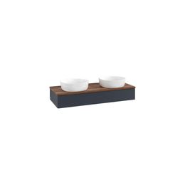 Villeroy & Boch V&B Waschtischunterschrank mit Frontstruktur, mit Beleuchtung Antao 120x19x50cm, WBP w. wal, md bl. m Lac ; Villeroy & Boch (L13112HG)