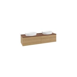 Villeroy & Boch V&B Waschtischunterschrank mit Frontstruktur Antao 160x36x50cm, WBP-farbe w. wal, honey oak ; Villeroy & Boch (K39112HN)