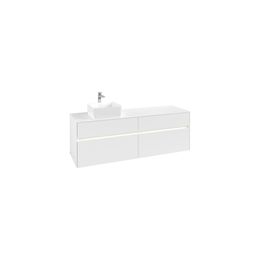 Villeroy & Boch V&B Waschtischunterschrank Collaro 160x54,8x50cm, WT l, LED 12W, wh. ma ; Villeroy & Boch (C050B0MS)