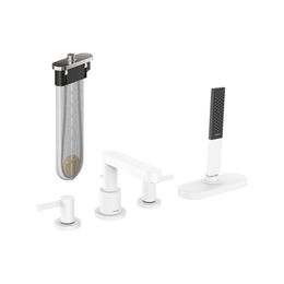 Hansgrohe Fertigmontageset Finoris 4-L-BW-Rand-Arm., mit sBox, mattwei&szlig; (76444700)