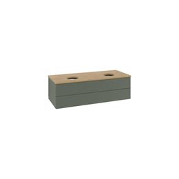 Villeroy & Boch V&B Waschtischunterschrank mit Frontstruktur, mit Beleuchtung Antao 120x36x50cm, WBP hon. Oa, lea gre. m Lac ; Villeroy & Boch (L24111HL)