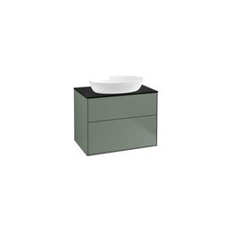 Villeroy & Boch V&B Waschtischunterschrank Wandbeleuchtung Finion 80x60,3cm, Abd.-Pl. bla m, Oli. m Lac ; Villeroy & Boch (G99200GM)
