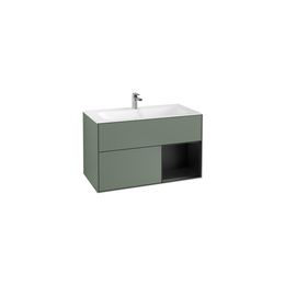 Villeroy & Boch V&B Waschtischunterschrank Wandbeleuchtung Finion 99,6x59,1cm, Rg re bla m Lac, Oli. m Lac ; Villeroy & Boch (G040PDGM)
