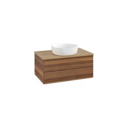 Villeroy & Boch V&B Waschtischunterschrank ohne Frontstruktur Antao 80x36x50cm, WBP-farbe hon. Oa, w. walnut ; Villeroy & Boch (K19011HM)