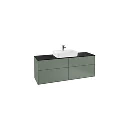 Villeroy & Boch V&B Waschtischunterschrank Finion 160x60,3cm, Abd.-Pl. bla m, Oli. m Lac ; Villeroy & Boch (F44200GM)