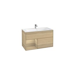 Villeroy & Boch V&B Waschtischunterschrank Finion Regal links Oak Veneer, Oak Veneer ; Villeroy & Boch (F030PCPC)