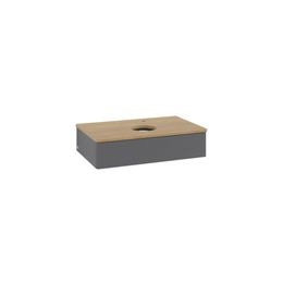 Villeroy & Boch V&B Waschtischunterschrank mit Frontstruktur -Beleuchtung Antao 80x19x50cm, HL, WBP hon. Oa, A m Lac ; Villeroy & Boch (L08151GK)
