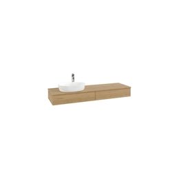 Villeroy & Boch V&B Waschtischunterschrank mit Frontstruktur Antao 160x50cm, HL, WBP-farbe hon. Oa, hon. Oa ; Villeroy & Boch (K15151HN)