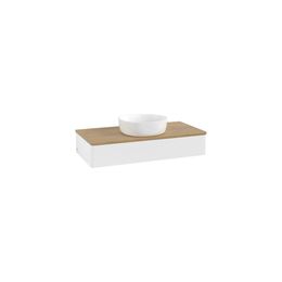 Villeroy & Boch V&B Waschtischunterschrank ohne Frontstruktur, mit Beleuchtung Antao 100x19x50cm, WBP hon. Oa, wh. m Lac ; Villeroy & Boch (L09011MT)