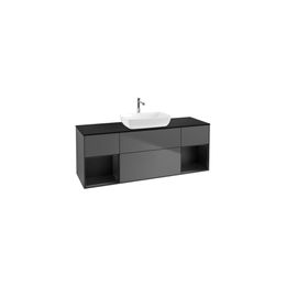 Villeroy & Boch V&B Waschtischunterschrank Finion 160cm, Pl b m, Reg bla m Lac, Anthrac. m ; Villeroy & Boch (F862PDGK)