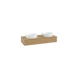 Villeroy & Boch V&B Waschtischunterschrank mit Frontstruktur, mit Beleuchtung Antao 120x19x50cm, WBP-farbe hon. Oa, hon. oak ; Villeroy & Boch (L13111HN)