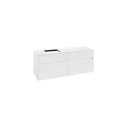 Villeroy & Boch V&B Waschtischunterschrank Collaro 140x54,8x50cm, WT l, LED 10W, glo wh. ; Villeroy & Boch (C132B0DH)