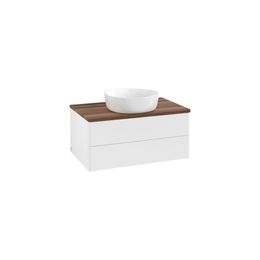 Villeroy & Boch V&B Waschtischunterschrank ohne Frontstruktur Antao 80x36x50cm, WBP-farbe w. wal, wh. m Lac ; Villeroy & Boch (K19012MT)