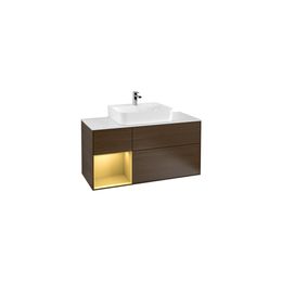 Villeroy & Boch V&B Waschtischunterschrank Wandbeleuchtung Finion 120cm, Pl wh. m, Reg li gol m, wal ven ; Villeroy & Boch (G161HFGN)