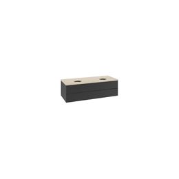 Villeroy & Boch V&B Waschtischunterschrank mit Frontstruktur Antao 120x36x50cm, HL, WBP botti., bla m Lac ; Villeroy & Boch (K24153PD)