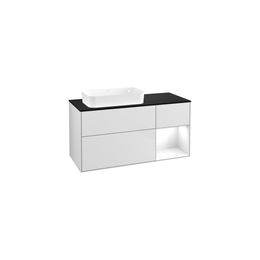 Villeroy & Boch V&B Waschtischunterschrank Wandbeleuchtung Finion 120x60 cm, Reg re glo wh. Lac, wh. m Lac ; Villeroy & Boch (G692GFMT)