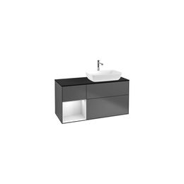 Villeroy & Boch V&B Waschtischunterschrank Wandbeleuchtung Finion 120cm, Pl b m, Reg wh. m Lac, Anthrac. m ; Villeroy & Boch (G802MTGK)