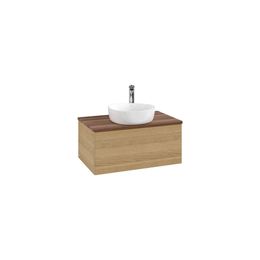 Villeroy & Boch V&B Waschtischunterschrank ohne Frontstruktur -Beleuchtung Antao 80x36x50cm, HL, WBP w. wal, hon. Oa ; Villeroy & Boch (L30052HN)