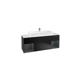 Villeroy & Boch V&B Waschtischunterschrank Wandbeleuchtung Finion 160cm, Reg md m Lac, Black matt lacquer ; Villeroy & Boch (G211HGPD)