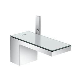 Hansgrohe Waschtisch-Einhebelmischer 70 Axor MyEdition A 151mm, Pus-Op-Abl, m Pl, cr/Sp.-Glas (47010000)