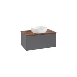 Villeroy & Boch V&B Waschtischunterschrank ohne Frontstruktur -Beleuchtung Antao 80x36x50cm, WBP w. wal, Anthrac. m Lac ; Villeroy & Boch (L30012GK)