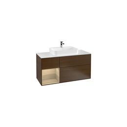 Villeroy & Boch V&B Waschtischunterschrank Wandbeleuchtung Finion 120cm, Pl wh. m, Reg li Oa ven, wal ven ; Villeroy & Boch (G411PCGN)