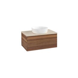 Villeroy & Boch V&B Waschtischunterschrank ohne Frontstruktur Antao 80x36x50cm, WBP-farbe botti., w. walnut ; Villeroy & Boch (K30013HM)