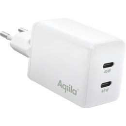 Aqiila Chargebird W2 Steckerlader 45W 2x USB-C - 12 / 24 V Adapter & Kupplung