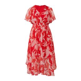 s.Oliver Kleid Damen Größe 46 rosa / rot Winterkleid