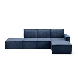 Ecksofa mit Pouf Orto blau Ma&szlig;e (cm): B: 329 H: 93 Sofas > Sofas nach Material > Stoffsofas &raquo; Sofa DE