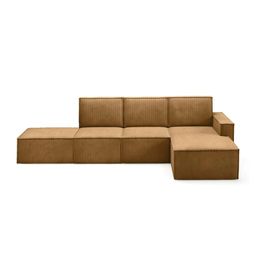Ecksofa mit Pouf Orto gelb Ma&szlig;e (cm): B: 329 H: 93 Sofas > Sofas nach Material > Stoffsofas &raquo; Sofa DE