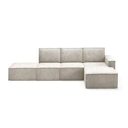 Ecksofa mit Pouf Orto beige Ma&szlig;e (cm): B: 329 H: 93 Sofas > Sofas nach Material > Stoffsofas &raquo; Sofa DE