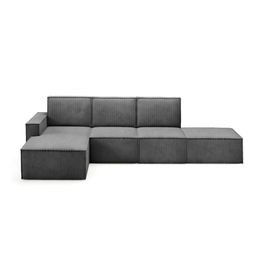 Ecksofa mit Pouf Orto grau Ma&szlig;e (cm): B: 329 H: 93 Sofas > Sofas nach Material > Stoffsofas &raquo; Sofa DE