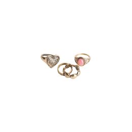 Bershka Ring Damen Gr&ouml;&szlig;e 50/60 gold / rosa