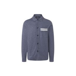 Maerz Muenchen Strickjacke Herren Gr&ouml;&szlig;e XXL blaumeliert / wei&szlig;