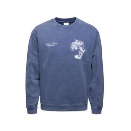 Filling Pieces Sweatshirt 'Gramophone Vintage' Herren Gr&ouml;&szlig;e S marine / wei&szlig;