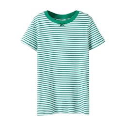name it T-Shirt M&auml;dchen Gr&ouml;&szlig;e 146/152 gr&uuml;n / wei&szlig;