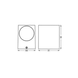 Osram Au&szlig;enwandlampe ENDURA CLASSIC SQUARE, wei&szlig;, down, IP44
