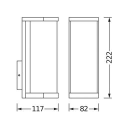 Osram Au&szlig;enwandlampe ENDURA CLASSIC TUBULAR, dunkelgrau IP44