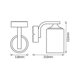 Osram Au&szlig;enwandlampe ENDURA CLASSIC LANTERN CYLINDER schwarz